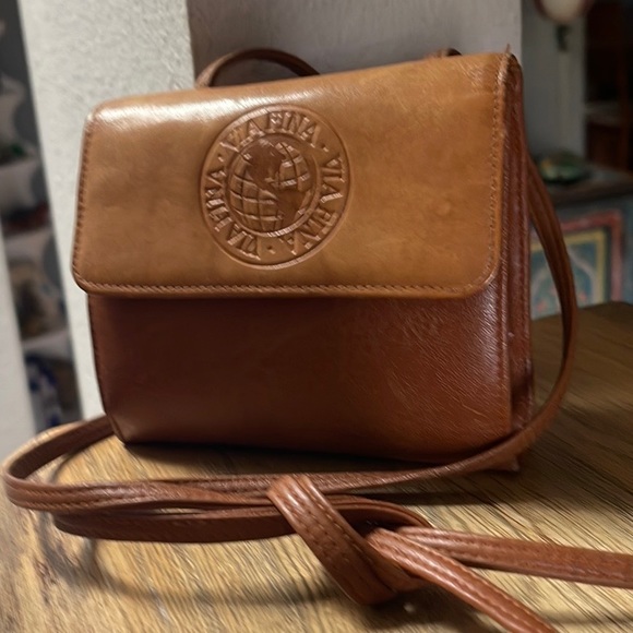 Via Fina | Bags | Via Fina Leather Vintage Wallet Crossbody | Poshmark
